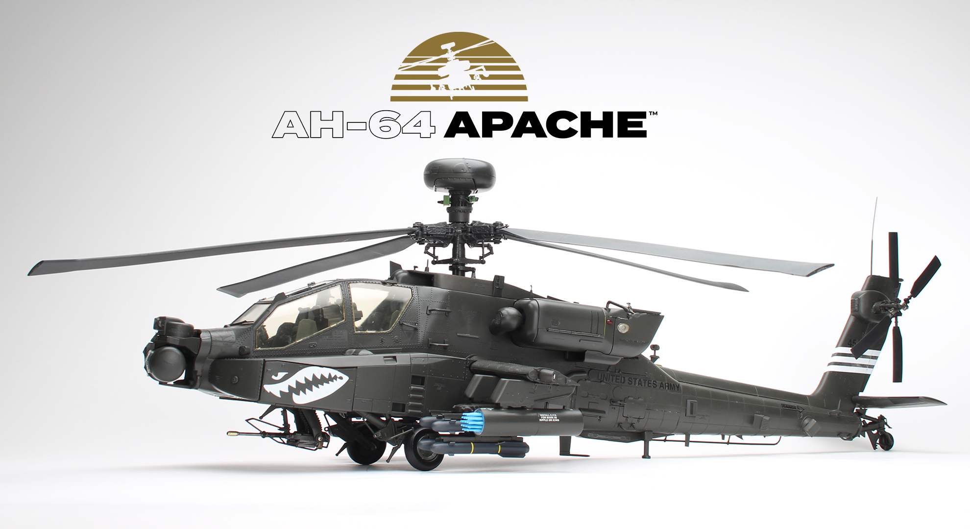 AH-64D Apache model kit, 1:24 scale, Agora Models